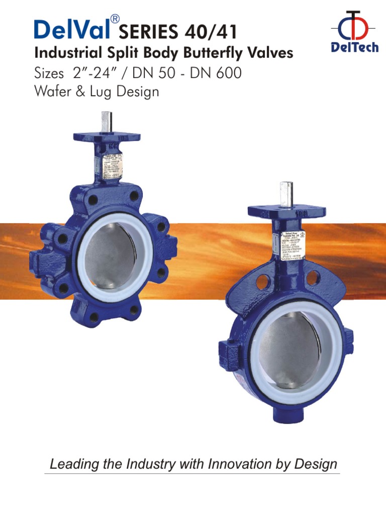 Series 40 41 DelVal PTFE Butterfly Valves | PDF | Valve | Stainless Steel