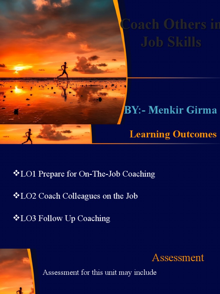 Coach Others in Job Skills: BY:-Menkir Girma | PDF | Mentorship ...