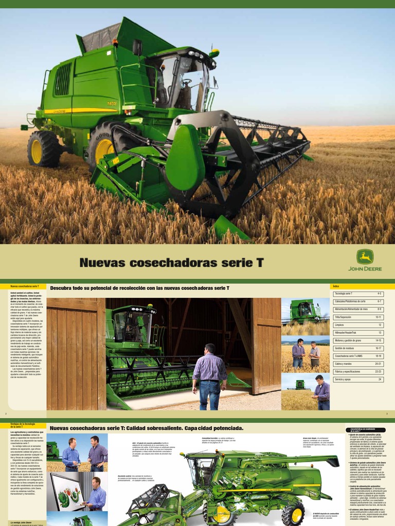 John Deere Serie T | PDF | Cosecha | Ingeniería mecánica