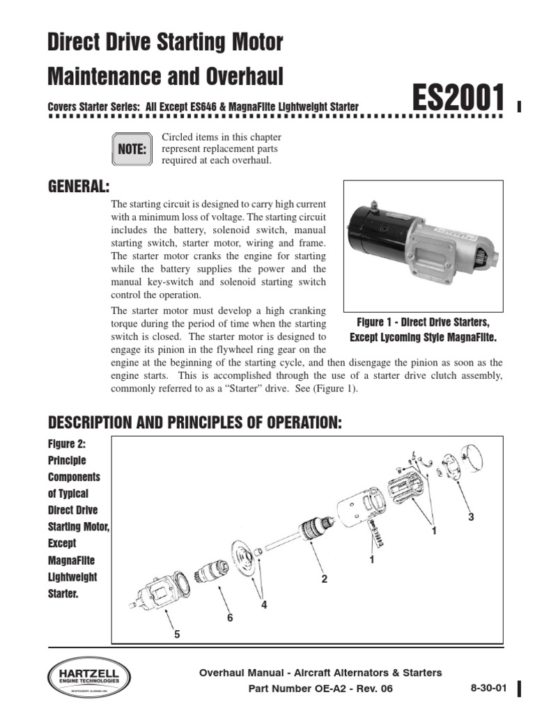 Direct Drive Starting Motor Maintenance and Overhaul | PDF | Electric ...