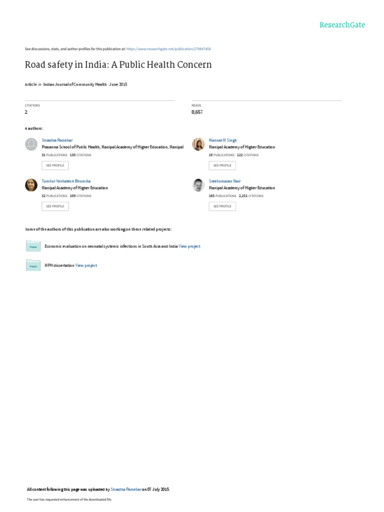 RTA_paper | PDF | Traffic Collision | Health Sciences