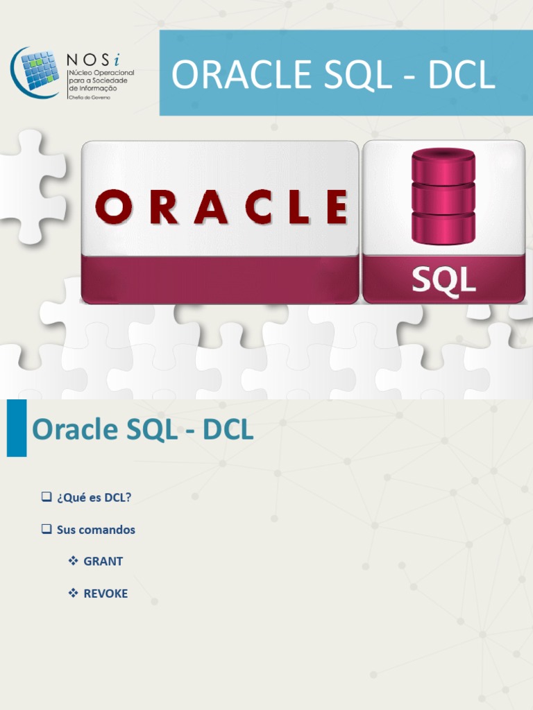Oracle SQL DCL | PDF | SQL | Ciencias de la Información