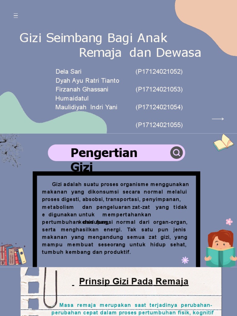 2b - Kel 3 - PPT Gizi Seimbang Bagi Orang Dewasa | PDF