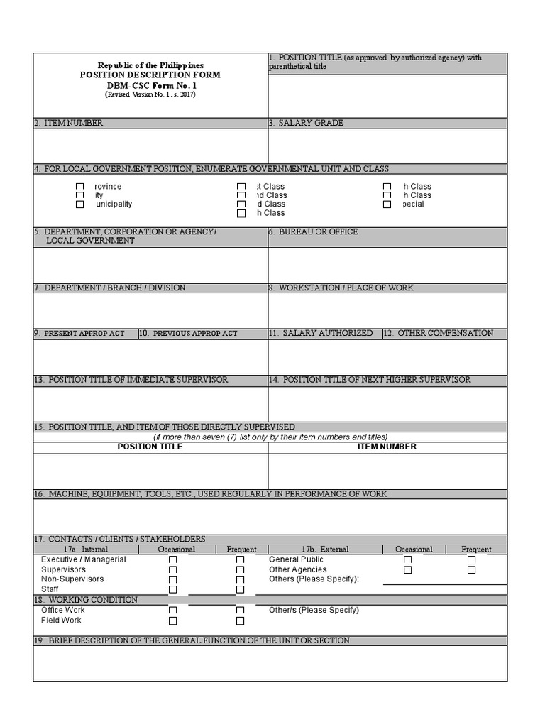 6. Position Description Form | PDF | Teachers | Bachelor's Degree