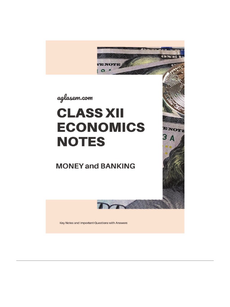 Class 12 Money and Banking | PDF