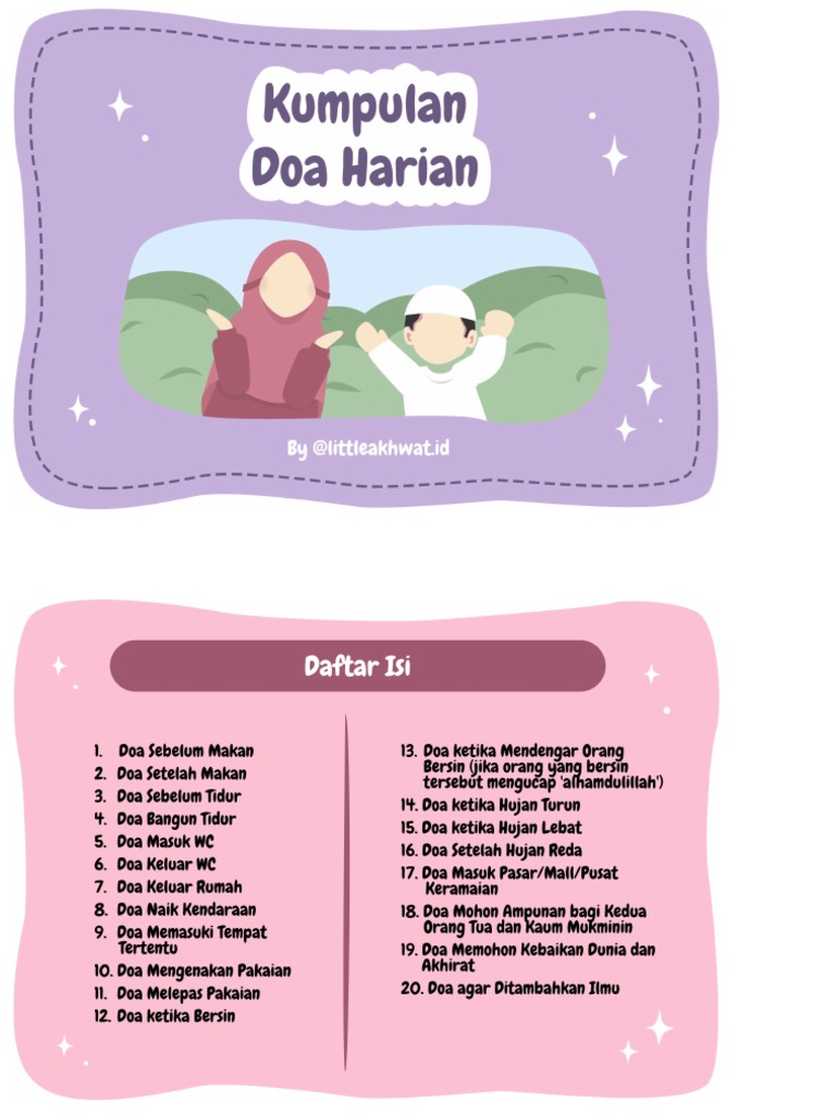 Kumpulan Doa Harian Littleakhwat-1 | PDF