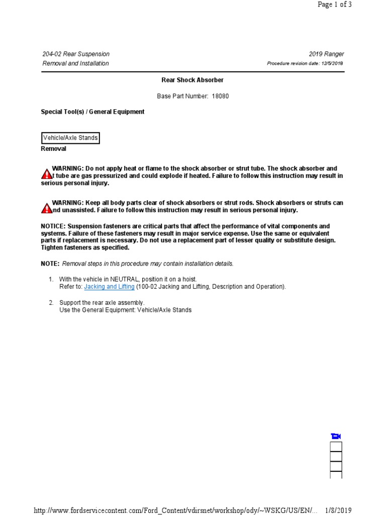 204-02 Rear Suspension - Removal and Installation - Rear Shock Absorber ...