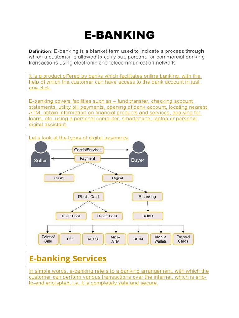 E-BANKING | PDF | Online Banking | Banks & Banking