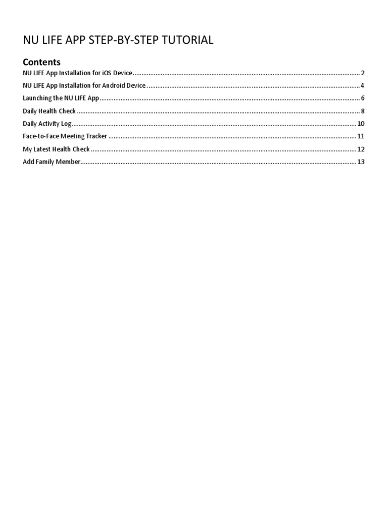 NU LIFE Tutorial | PDF | Mobile App | Ios