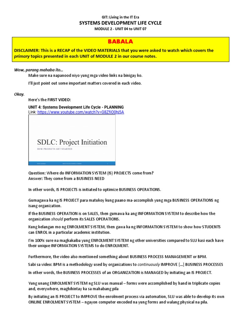 GIT Module 2 - Unit 4 To 7 (RECAP) | PDF | Software Development Process | Software Engineering