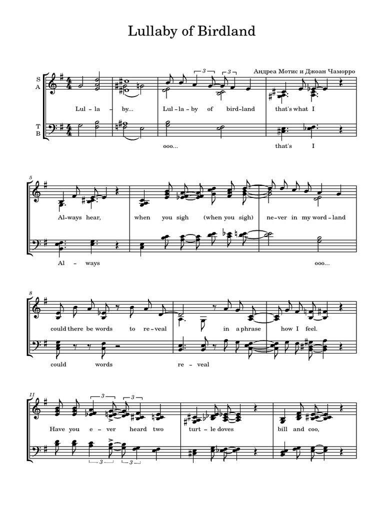 Lullaby of Birdland | PDF