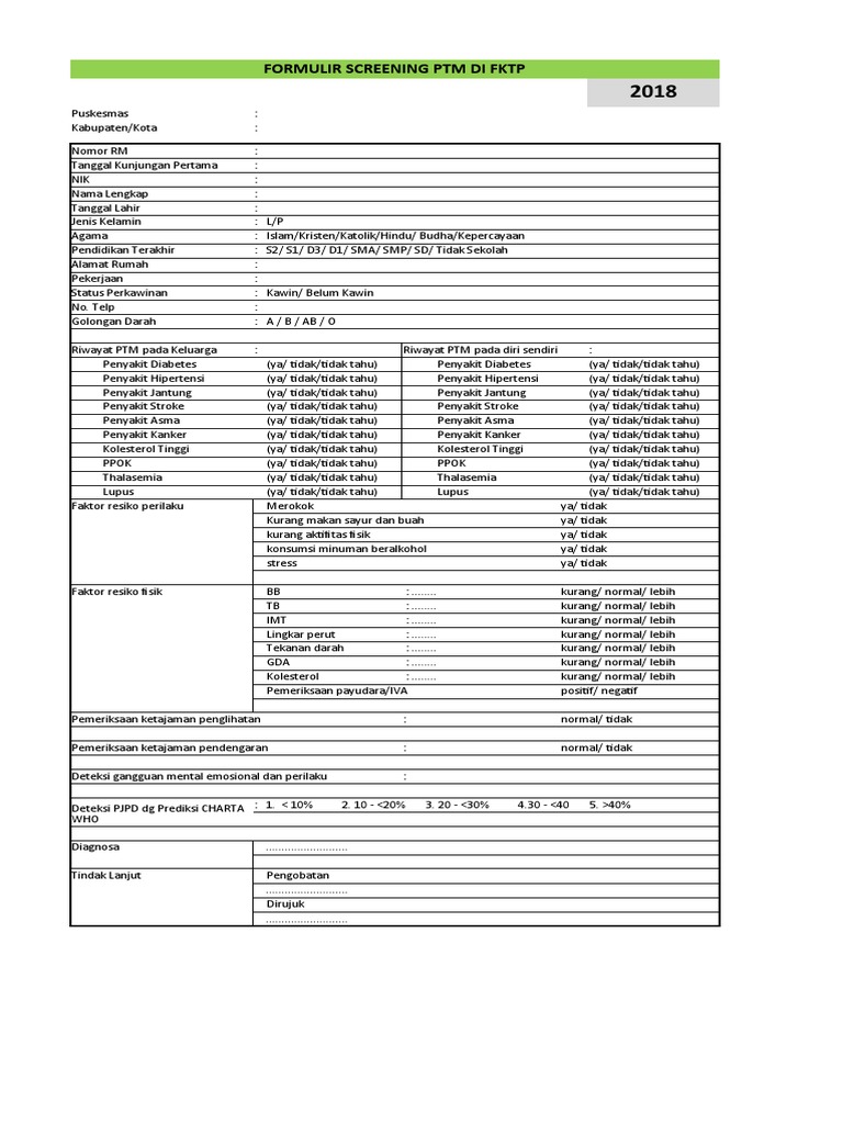 Form Screening FKTP | PDF