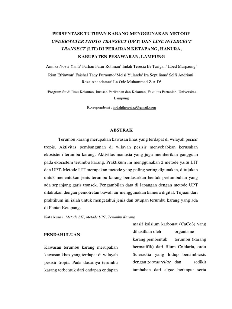 Kelompok 5 & 6 - Laporan LIT Dan UPT | PDF | Sains & Matematika