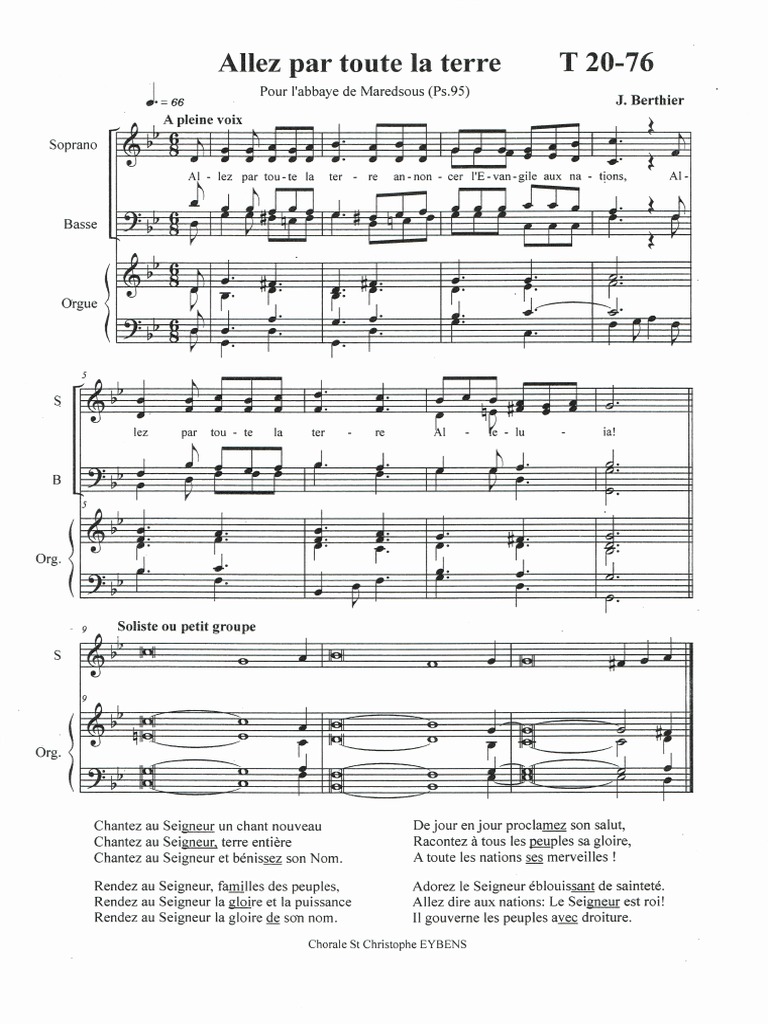 Allez Par Toute La Terre | PDF