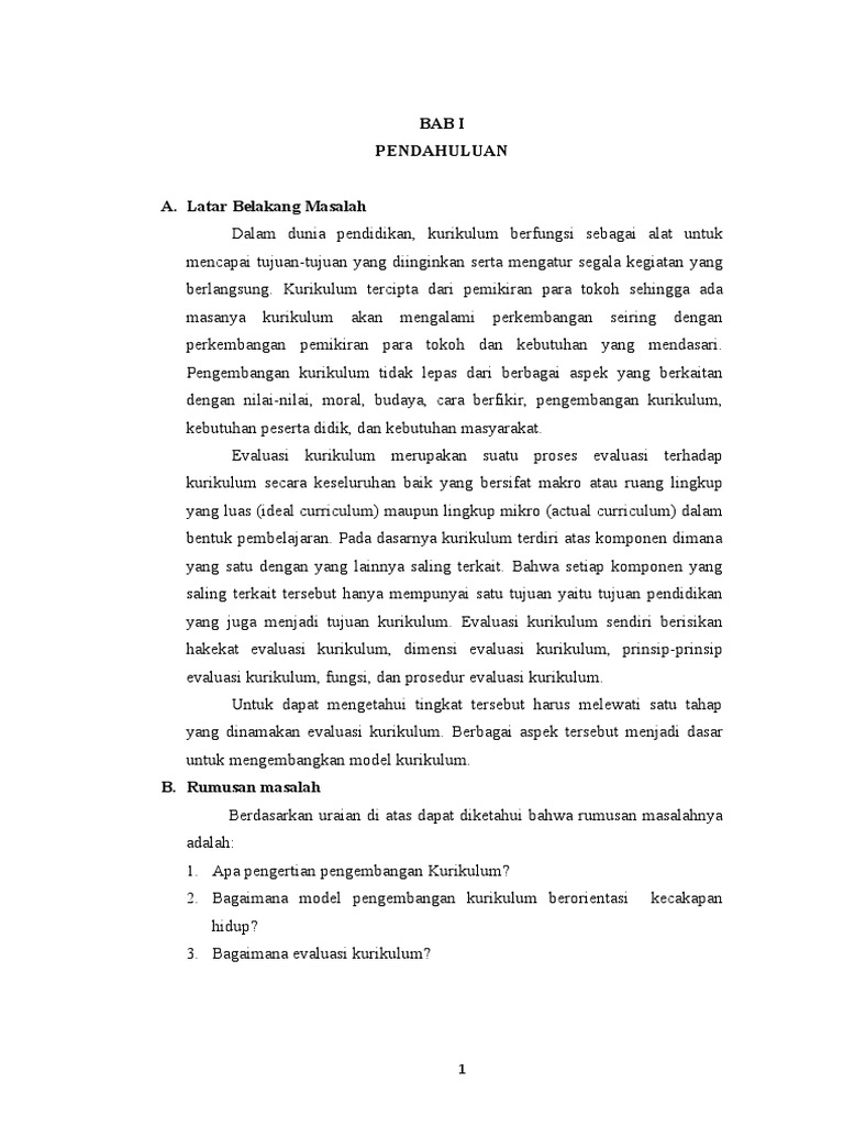 Model Kurikulum | PDF | Karier & Perkembangan