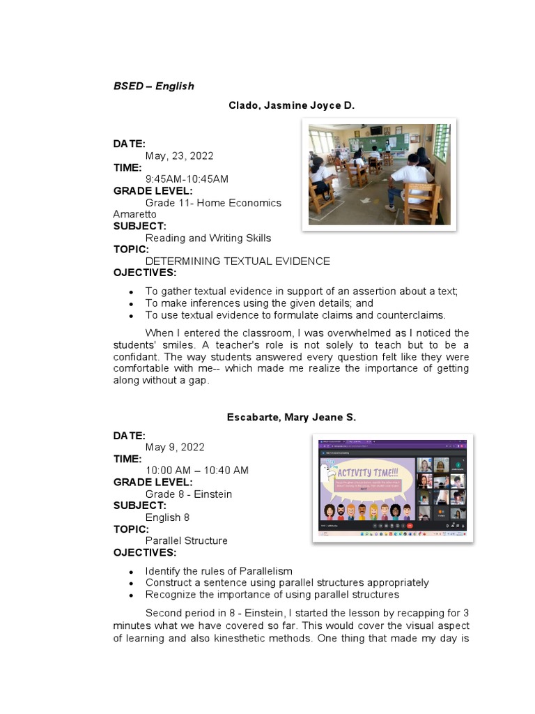 Actual Teaching Activities | PDF | Distance Education | Teachers