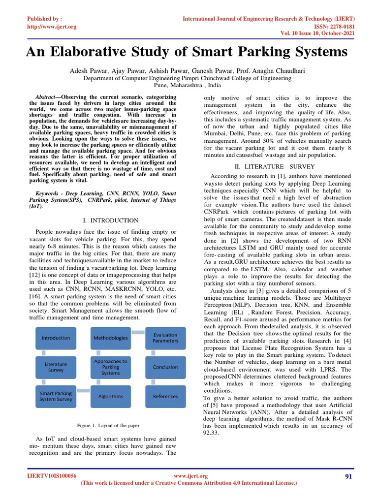 Smart parking system | PDF | Internet Of Things | Machine Learning