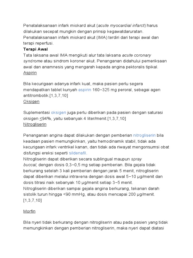 Penatalaksanaan Infark Miokard Akut | PDF