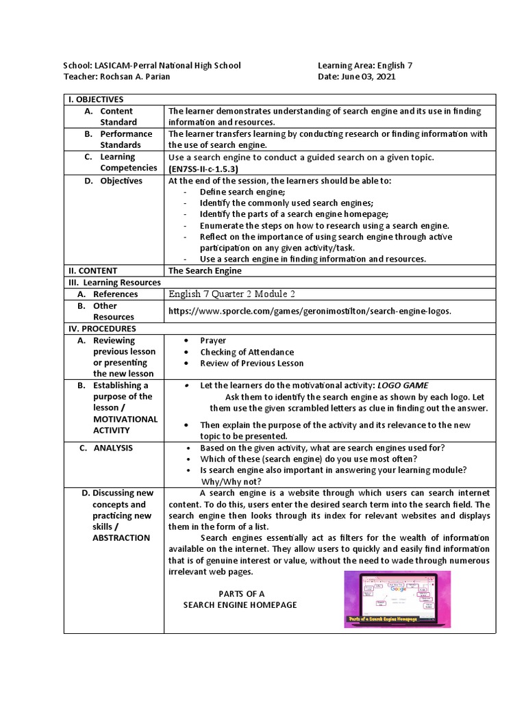 Use A Search Engine To Conduct A Guided Search On A Given Topic | PDF ...