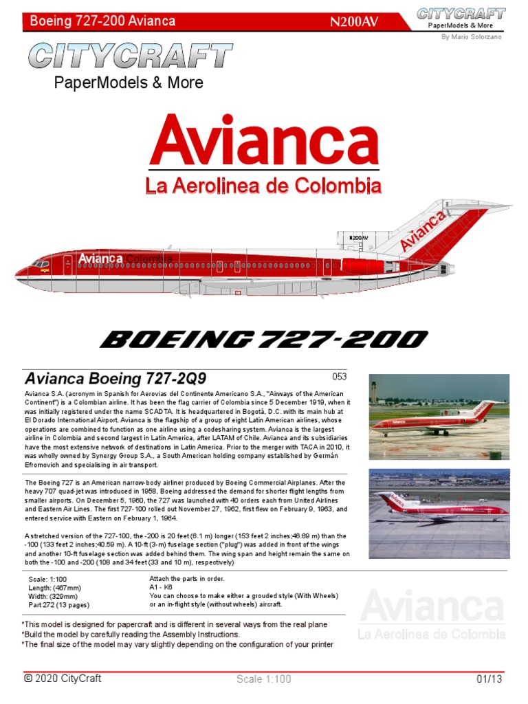 Citycraft: BOEING 727-200 | PDF | Aviation | Transport