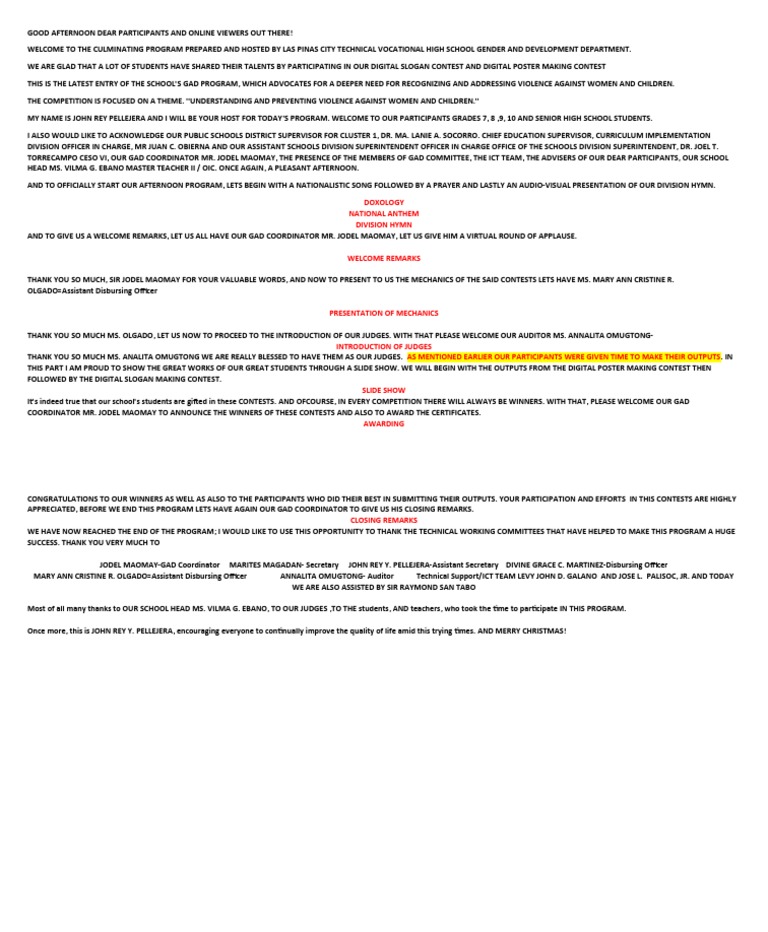 Poster Making Script | PDF