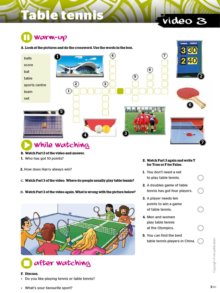 Switch On Worksheets 1 Form Video 3 | PDF