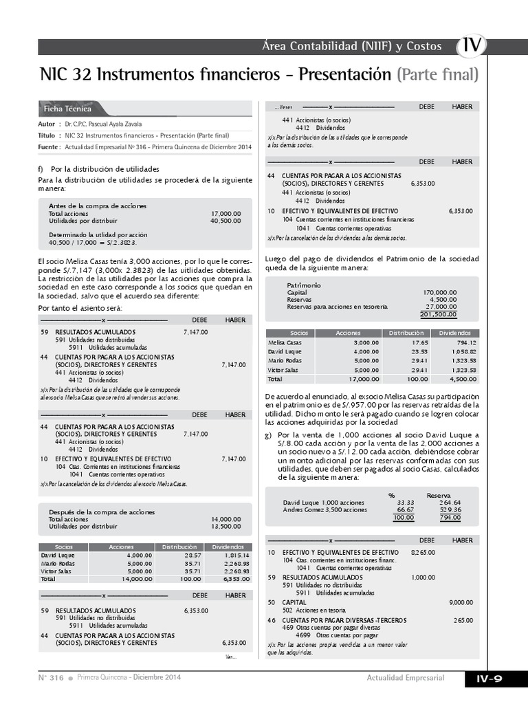 Nic 32 | PDF | Compartir (Finanzas) | Dividendo