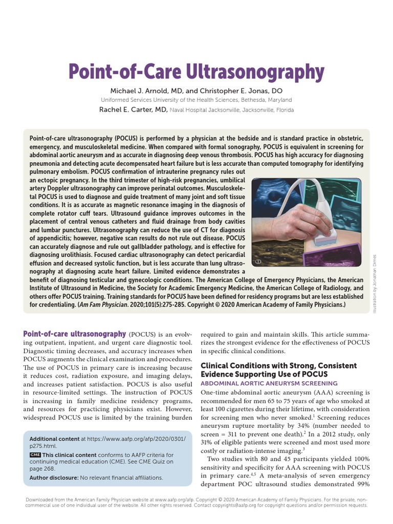 pocus | PDF | Medical Ultrasound | Medical Specialties