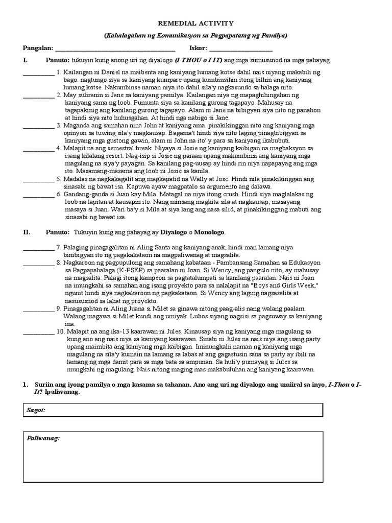 REMEDIAL-ACTIVITY | PDF
