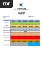 Sample of Multigrade Class Program | PDF | Learning
