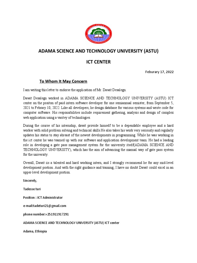 Adama Science and Technology University (Astu) | PDF