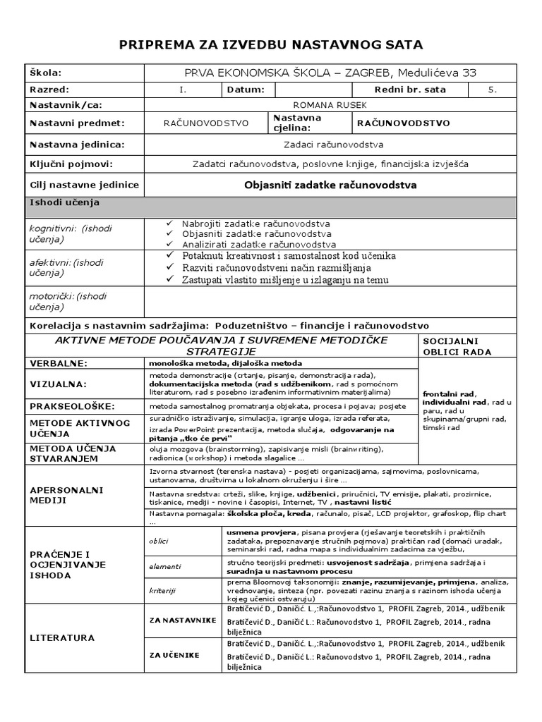 Zadaci Računovodstva | PDF