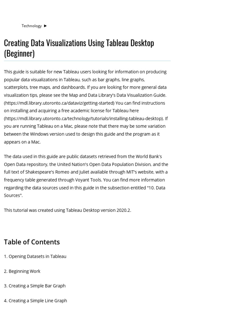 Creating Data Visualizations Using Tableau Desktop (Beginner) - Map and ...