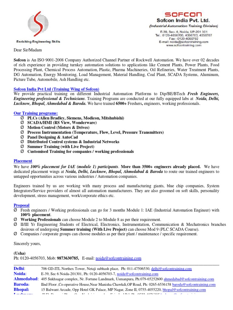 Sofcon Training | PDF | Programmable Logic Controller | Scada