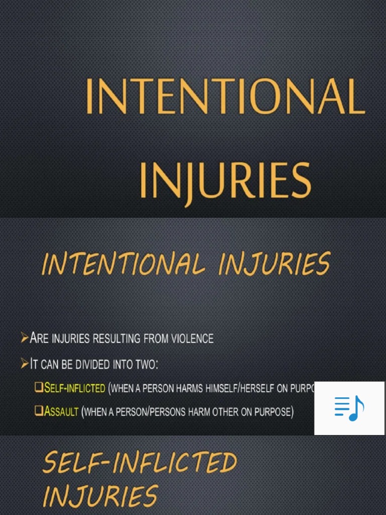 Intentional Injuries | PDF