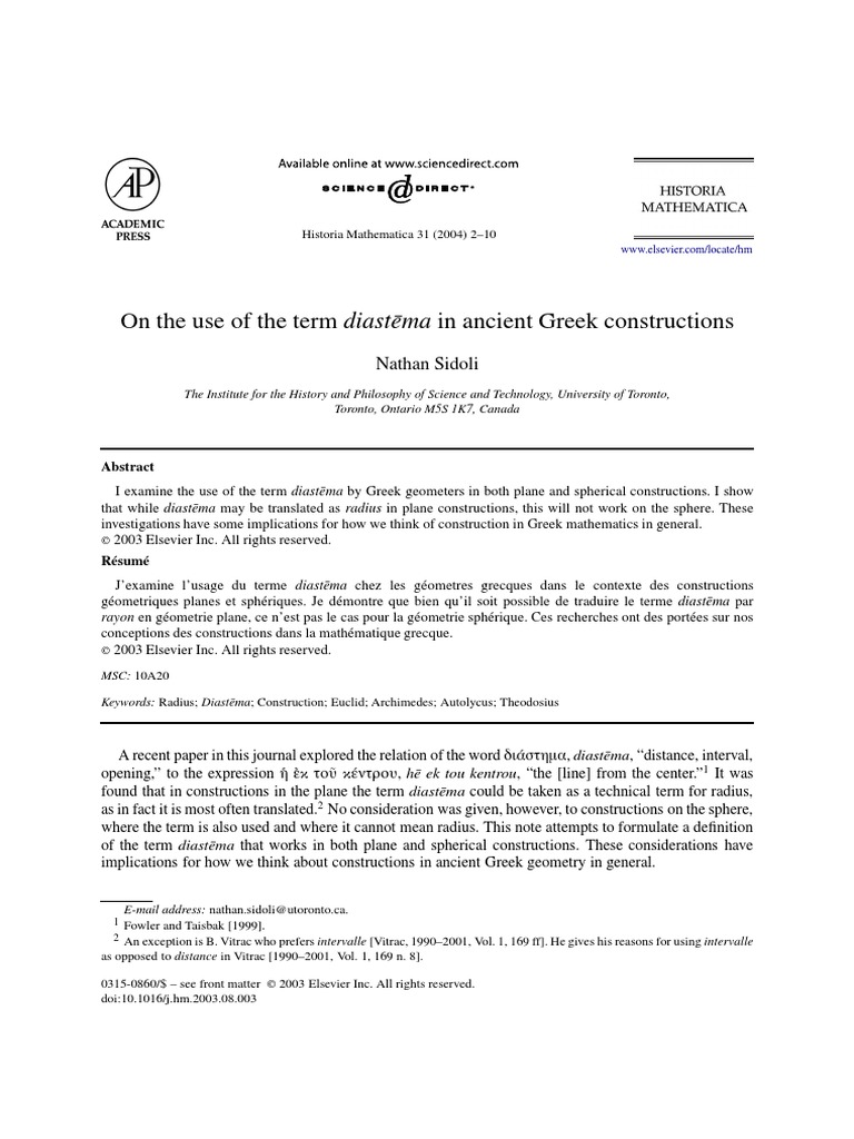 Ancient Greek Constructions | PDF | Sphere | Circle