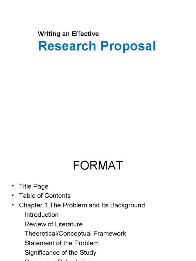 Research Proposal: Writing An Effective | PDF | Science | Methodology