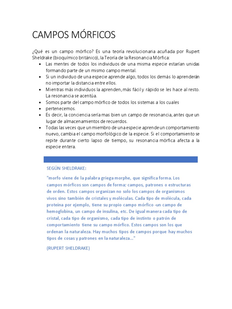 Campos Morficos | PDF | Especies | Organismos