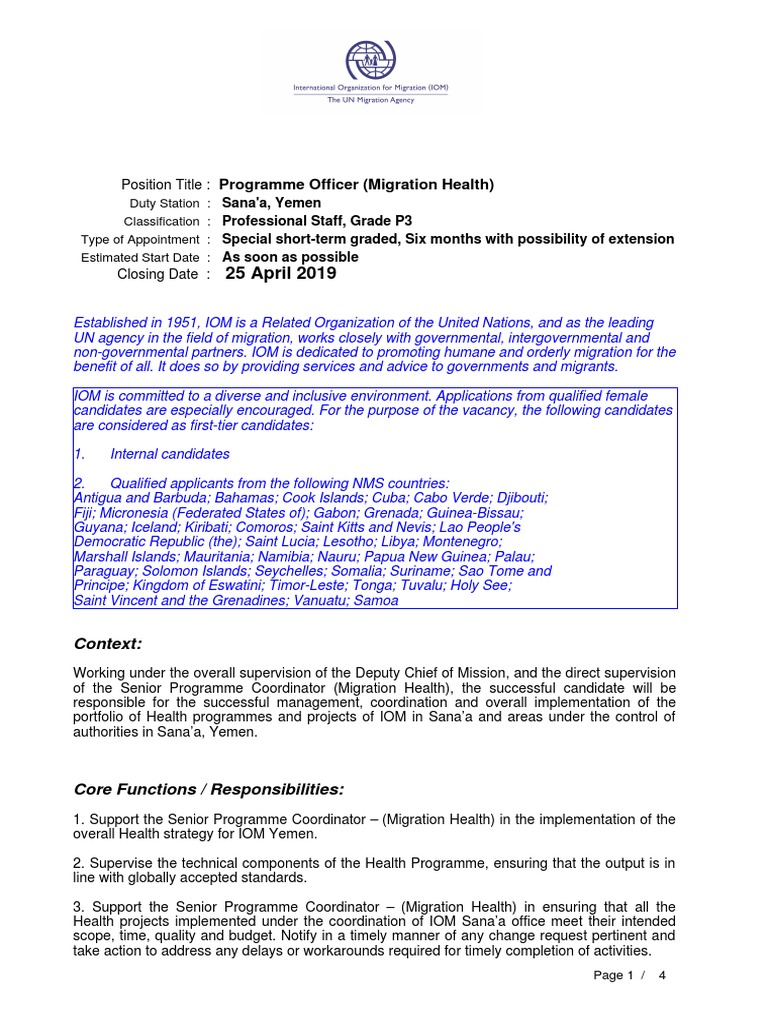 Data Overview - SVN 2019 - 110 (P) - Programme Officer (Migration ...