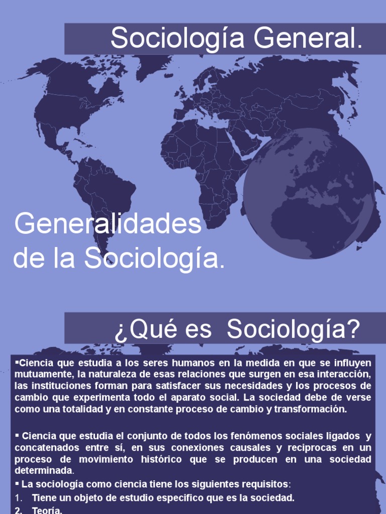 Generalidades de la Sociología | PDF | Sociedad | Sociología