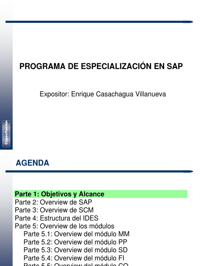 SCM - Sap - Overview | PDF | Planificación de recursos empresariales ...