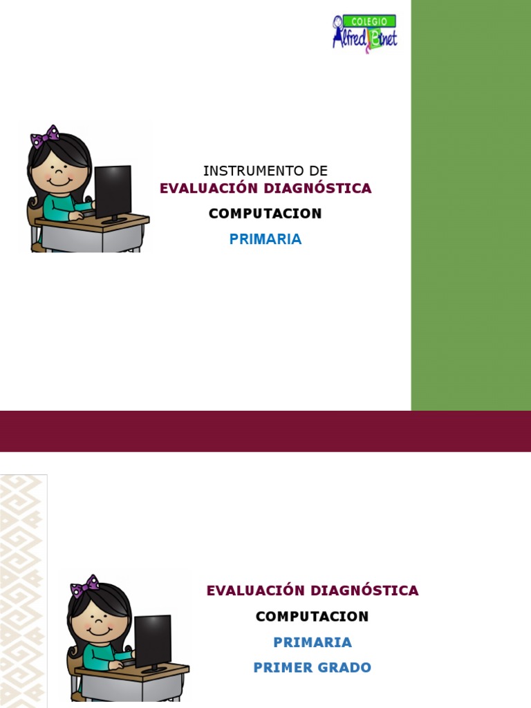 Reporte_Evaluación_Diagnóstica_Computacion_Primaria | PDF | Evaluación | Educación primaria