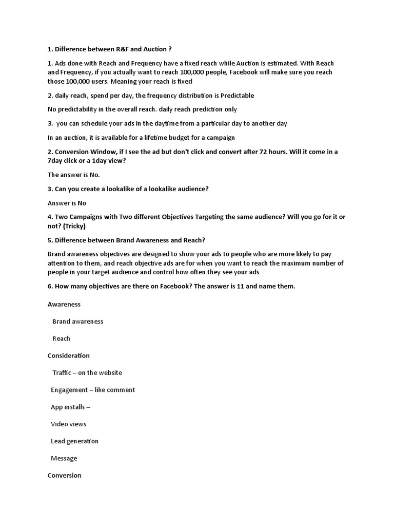 FB Interview Questions and Answers-3 (AutoRecovered) | PDF | Advertising | Facebook