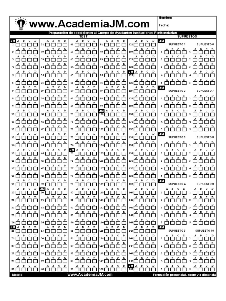 Plantilla Tipo Examen IIPP | PDF