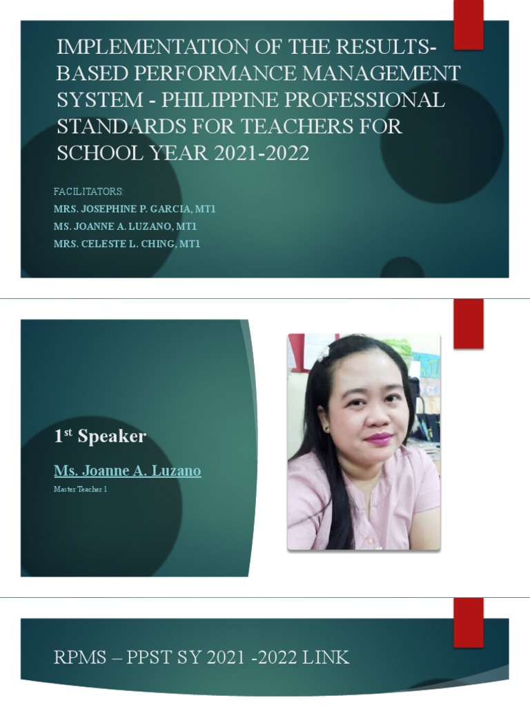 Implementation of The Results-Based Performance Management System ...