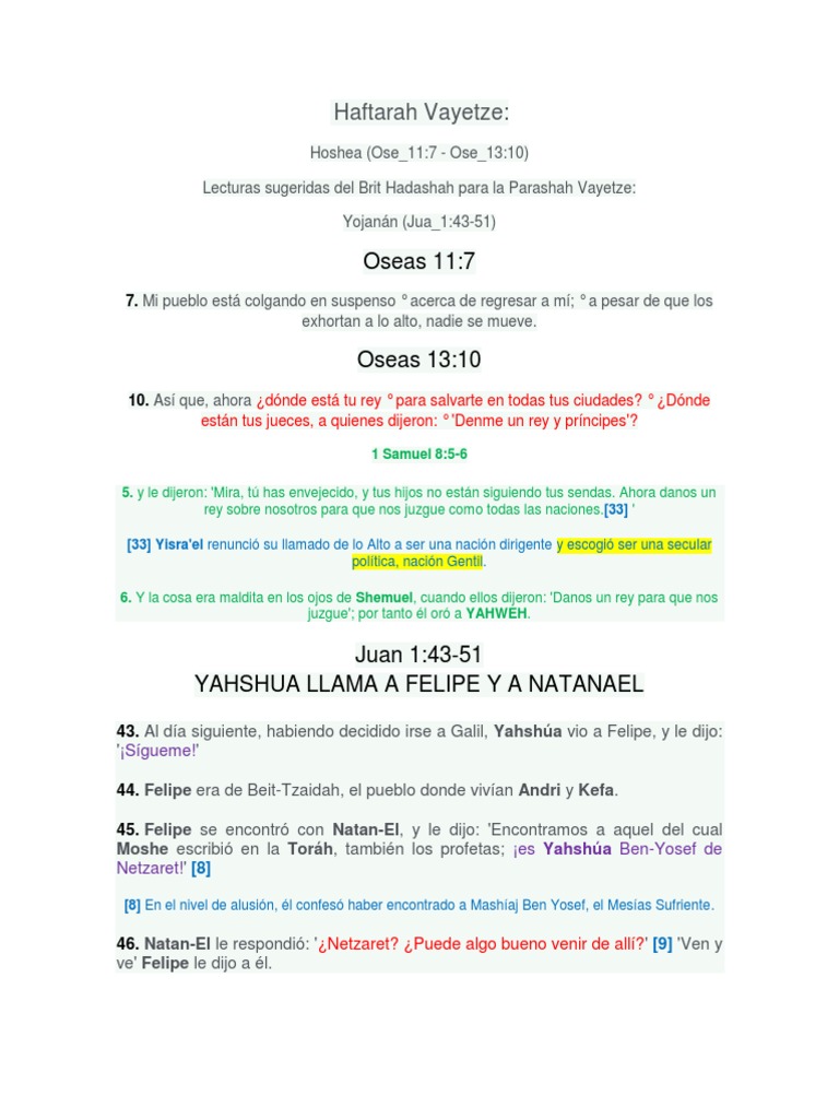 Haftarah Vayetze | PDF