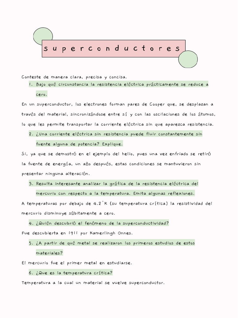 Superconductores - Articulo Cientifico | PDF | Superconductividad | Física
