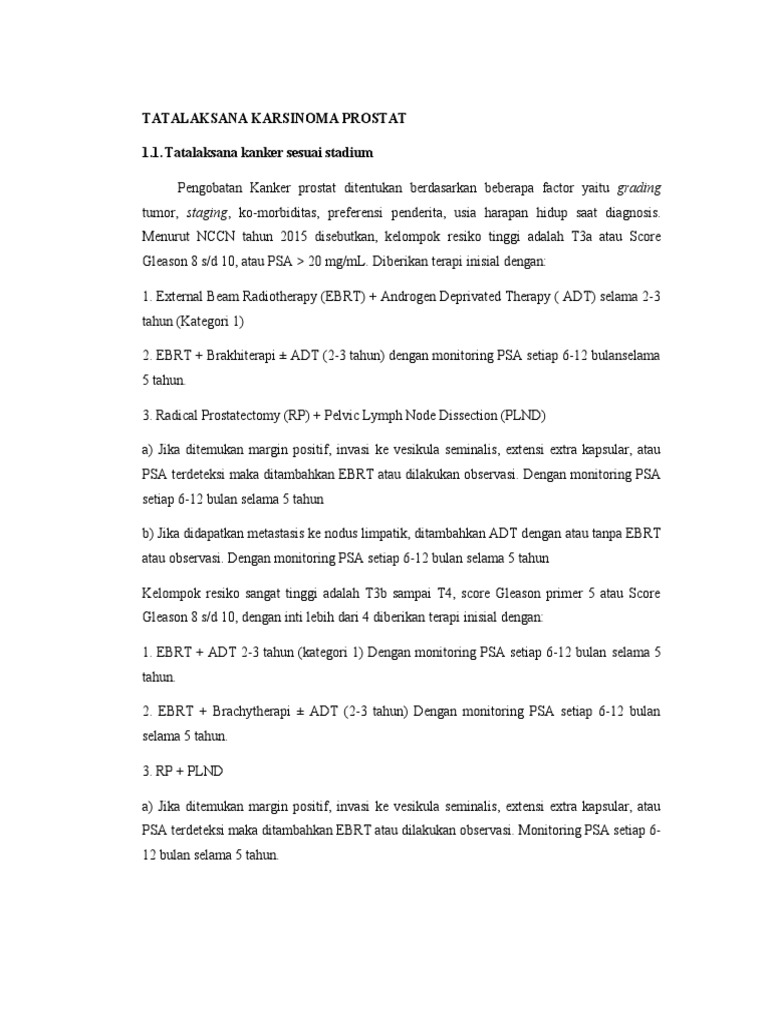 Tatalaksana Ca Prostat | PDF