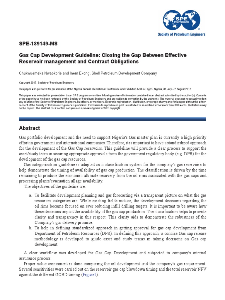 Gas Cap Development Guideline | PDF | Petroleum Reservoir | Petroleum