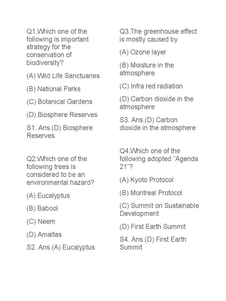 Eco Quiz | PDF | Ecosystem | Forests